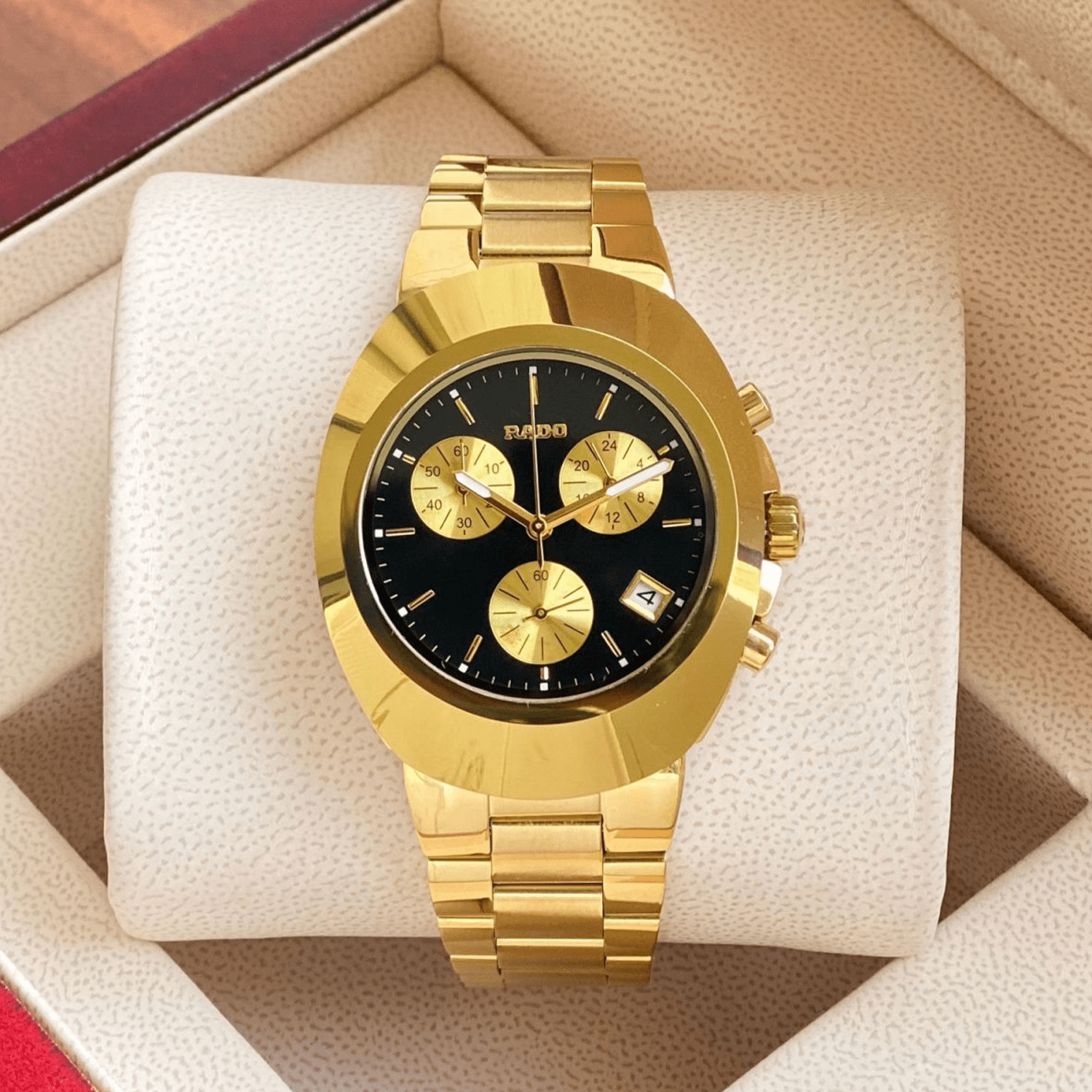 Rado DiaStar Men’s Gold Chronograph Stainless Steel Quartz Watch | 7AAA ...
